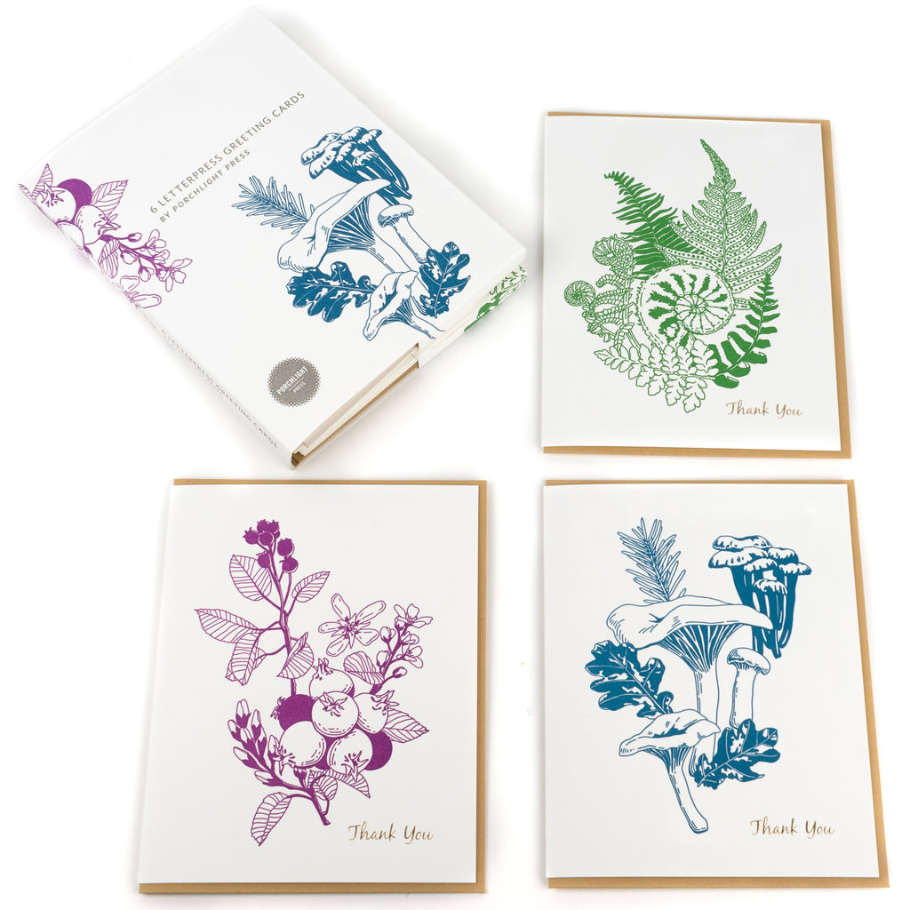 Folder Set: West Coast Foraging Series Thank You Cards - Folder Set of ...